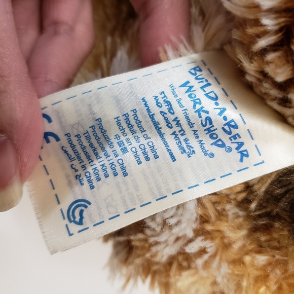 Build-A-Bear | Toys | Build A Bear Champ Brown Calico Heart Patch Teddy Bear Plush Stitch Mocha ...